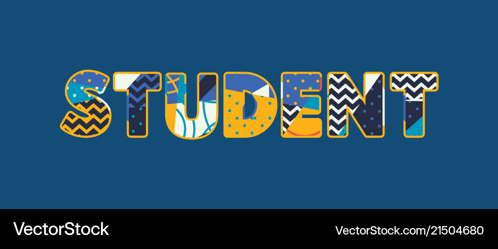Student concept word art Royalty Free Vector Image