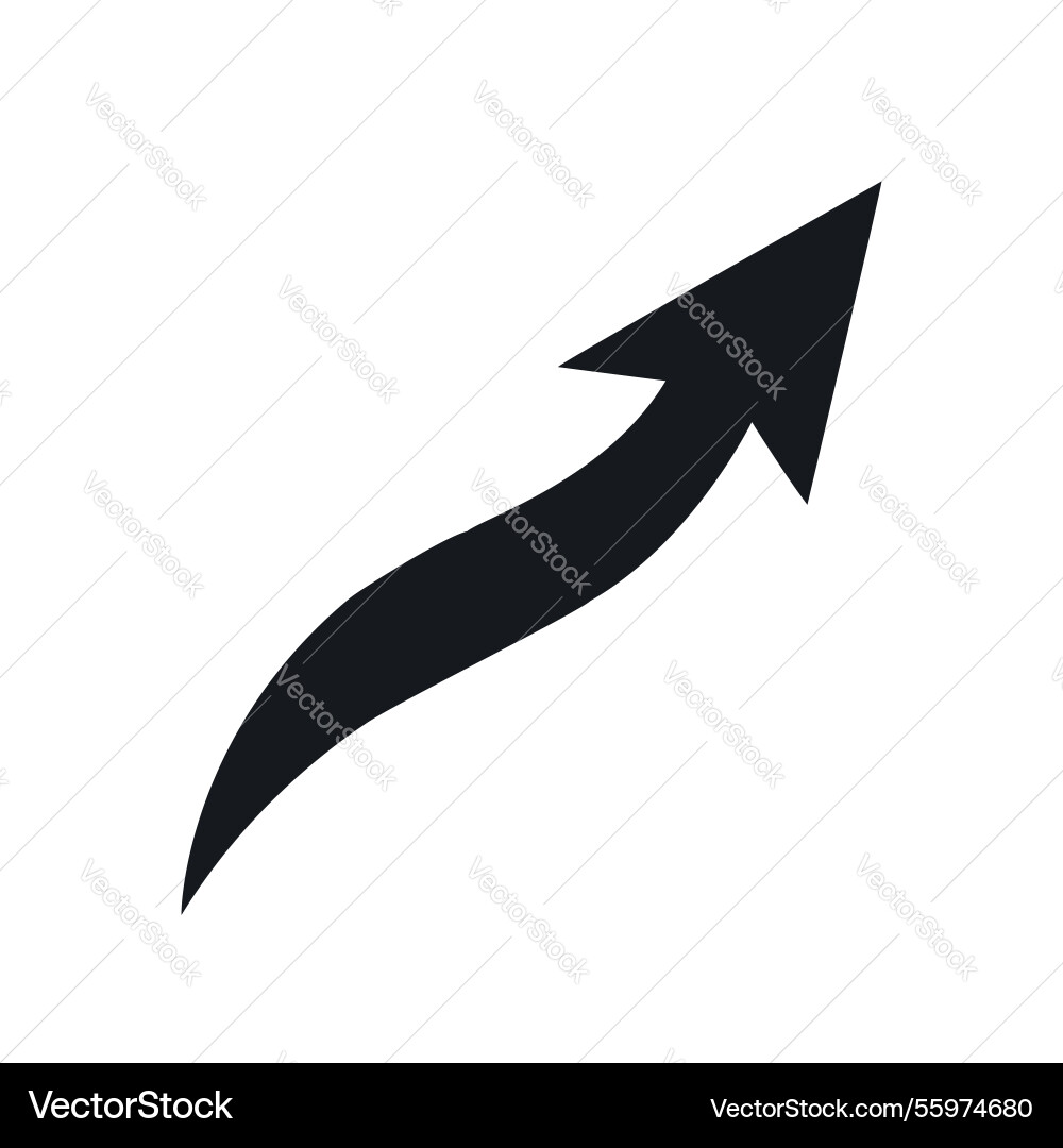 Upward trend graphic growth and progre Royalty Free Vector