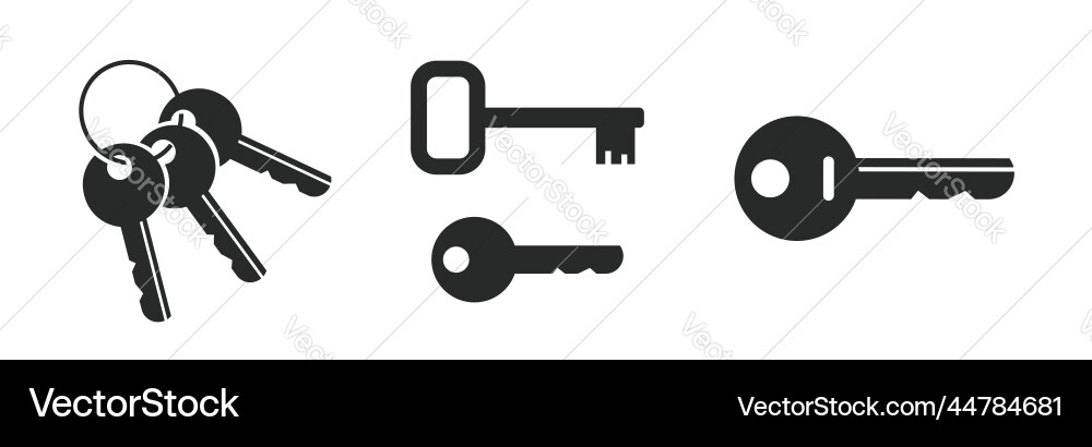 Key chain icon pictogram or keychain shape Vector Image