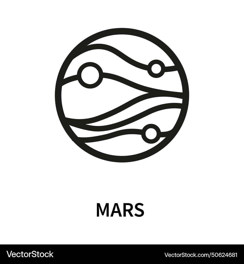 Mars planet icon Royalty Free Vector Image - VectorStock
