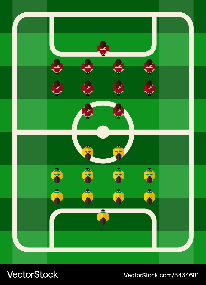 Soccer stadium top view Royalty Free Vector Image