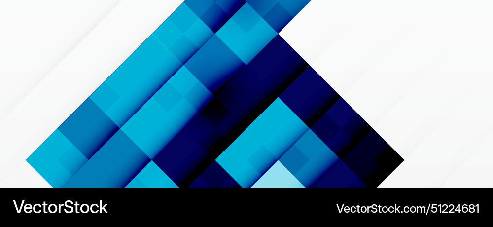 Symmetrical pattern of electric blue rectangles Vector Image