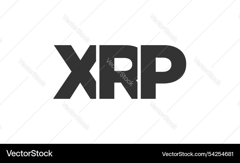 Xrp logo design template with strong and modern Vector Image