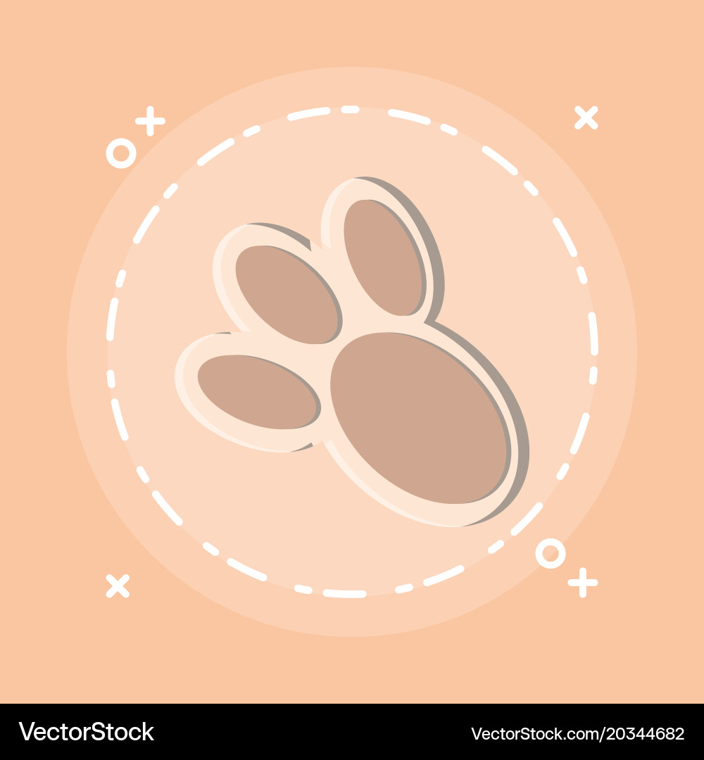 Bunny paw print icon Royalty Free Vector Image