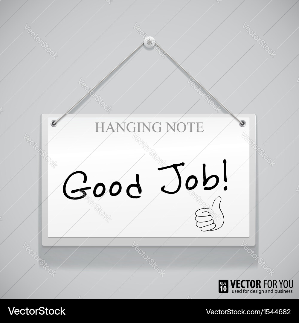 Hanging note board Royalty Free Vector Image - VectorStock