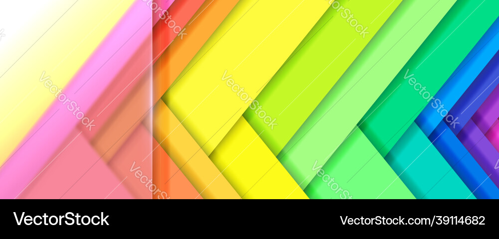 Sheets of colored paper folded in geometric Vector Image