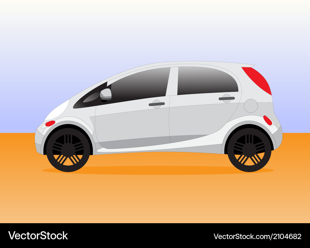 Small compact city car Royalty Free Vector Image