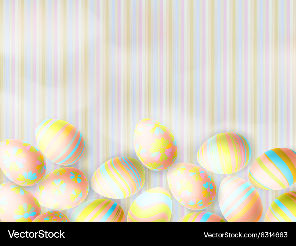 Candy color easter eggs eps 10 Royalty Free Vector Image