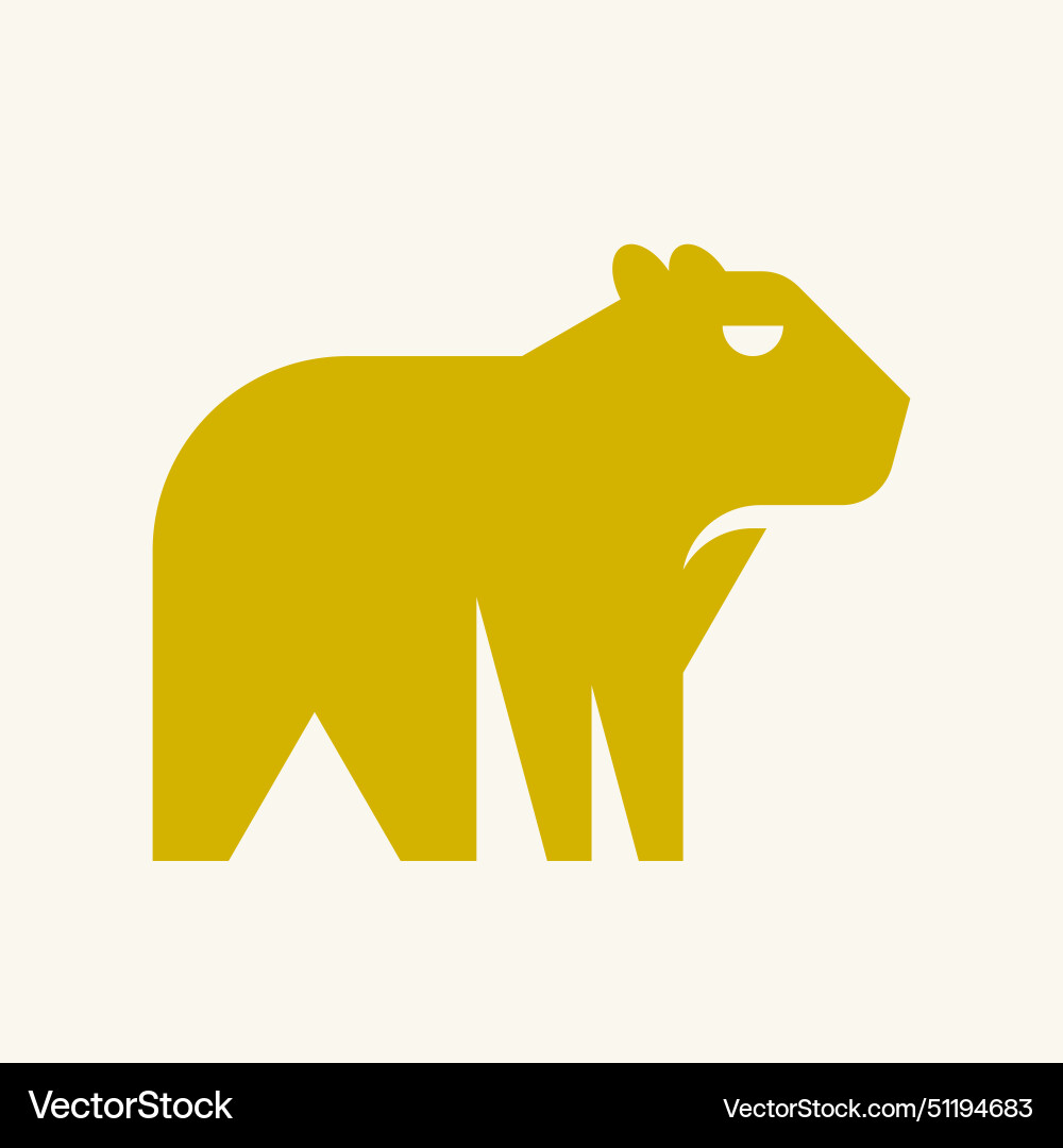 Capybara logo Royalty Free Vector Image - VectorStock
