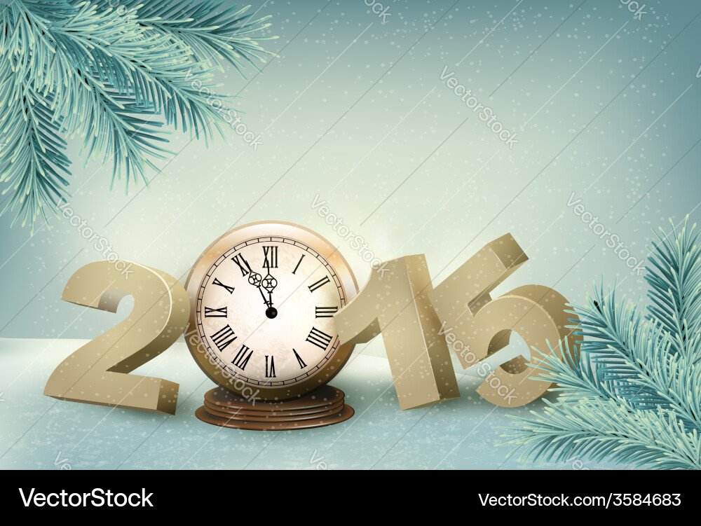 Holiday background with a 2015 Royalty Free Vector Image