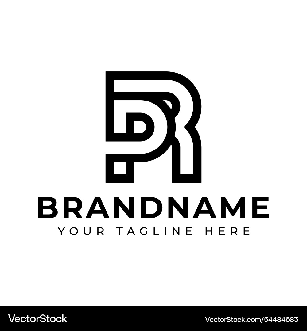 Letters rp monogram logo suitable for any Vector Image