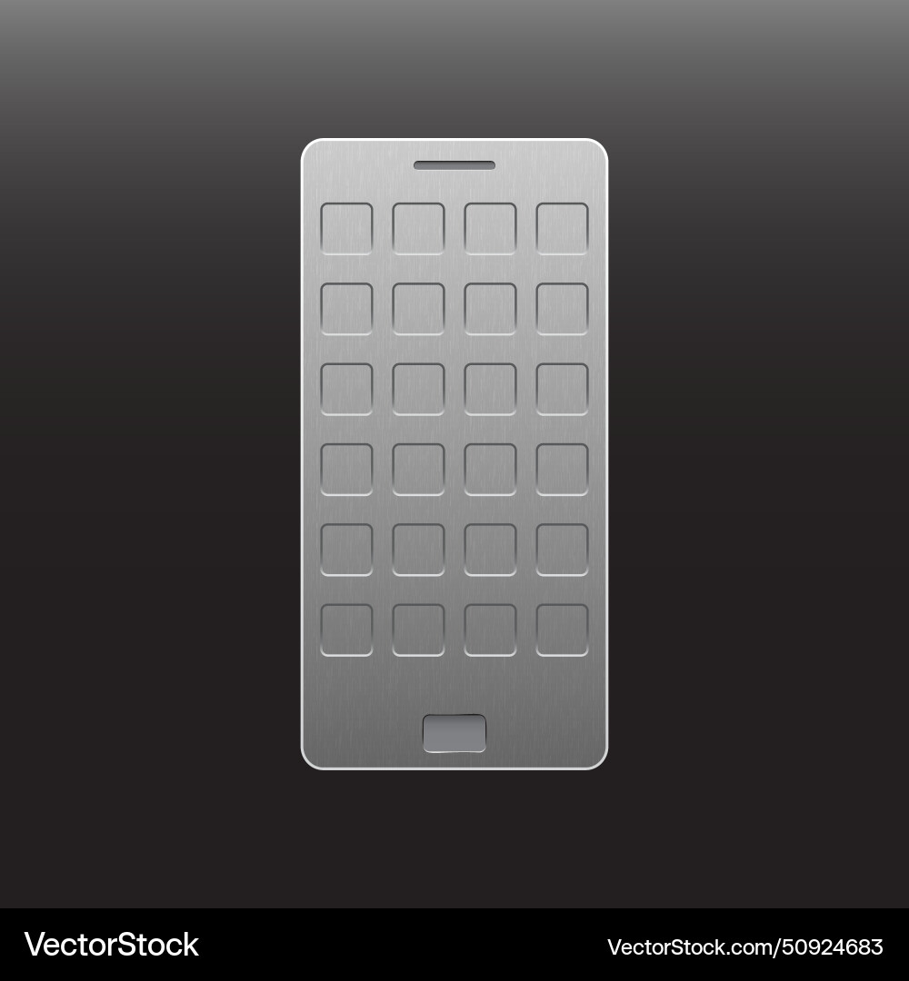 Mobile phone metal case Royalty Free Vector Image