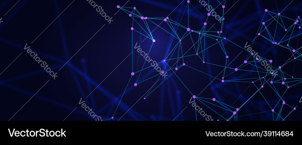 Abstract Glowing Network Lines Royalty Free Vector Image