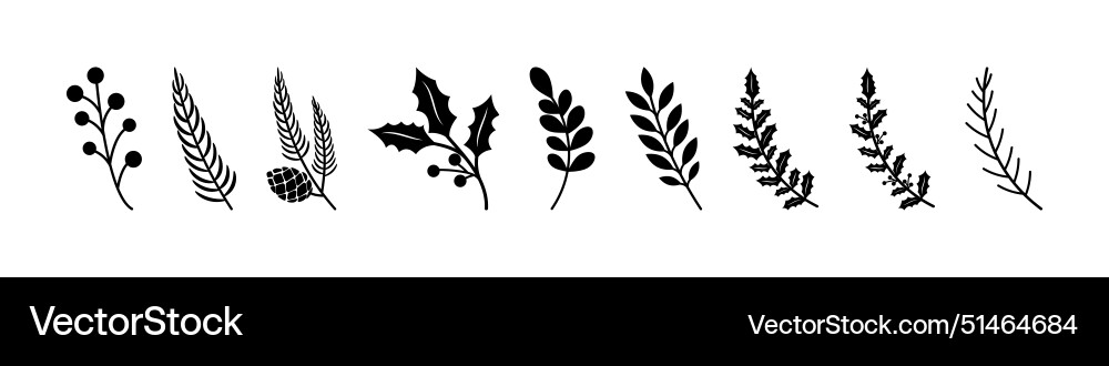 Branches collection tree Royalty Free Vector Image