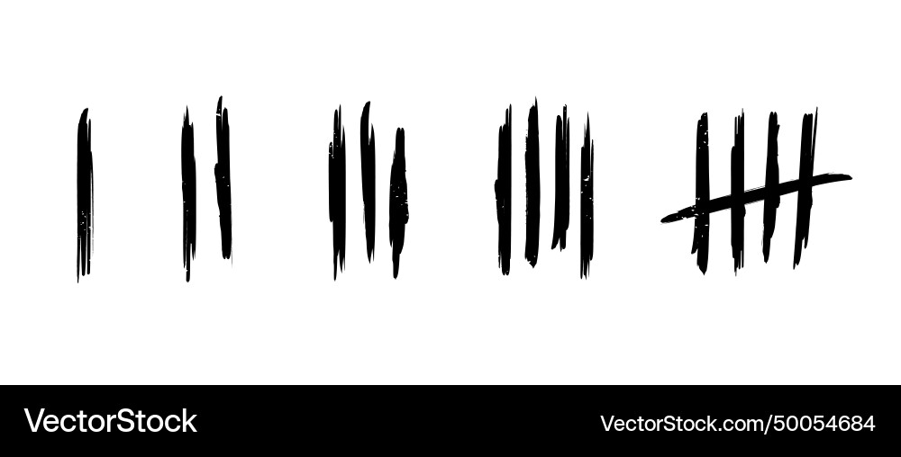 Checklist or tally sheet with hand drawn lines Vector Image