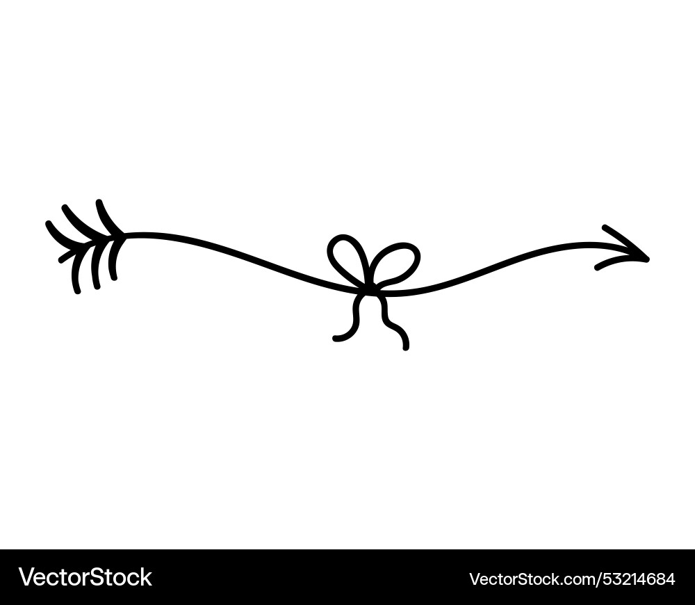 Cute doodle arrow Royalty Free Vector Image - VectorStock