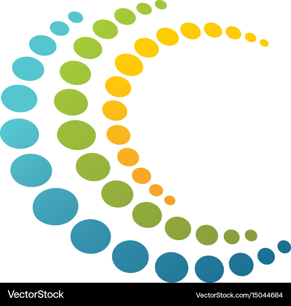 Science dot technology connection logo Royalty Free Vector