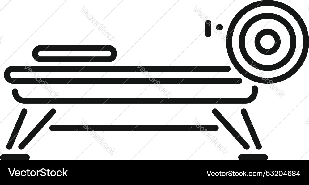 Weight bench press icon representing gym equipment