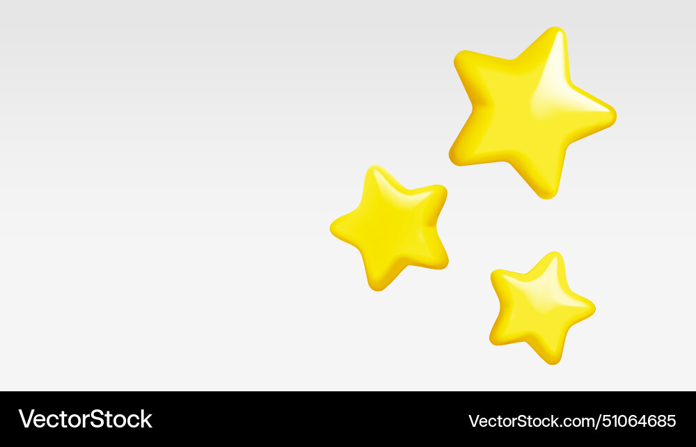 3d realistic stars Royalty Free Vector Image - VectorStock