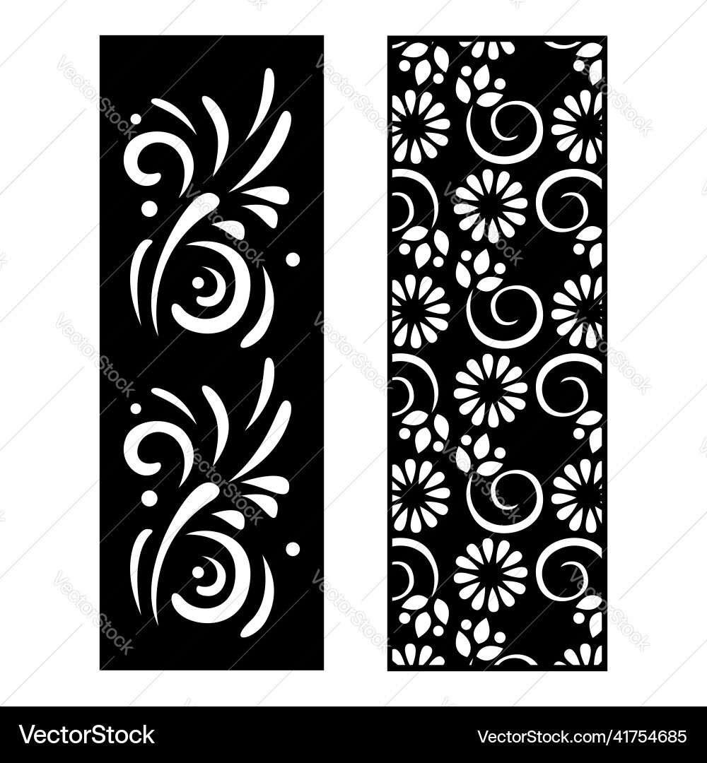 Cnc islamic laser pattern decorative panel Vector Image