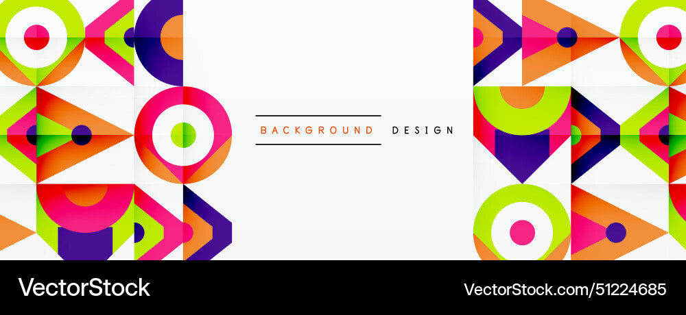 Colorful geometric pattern with circles Royalty Free Vector