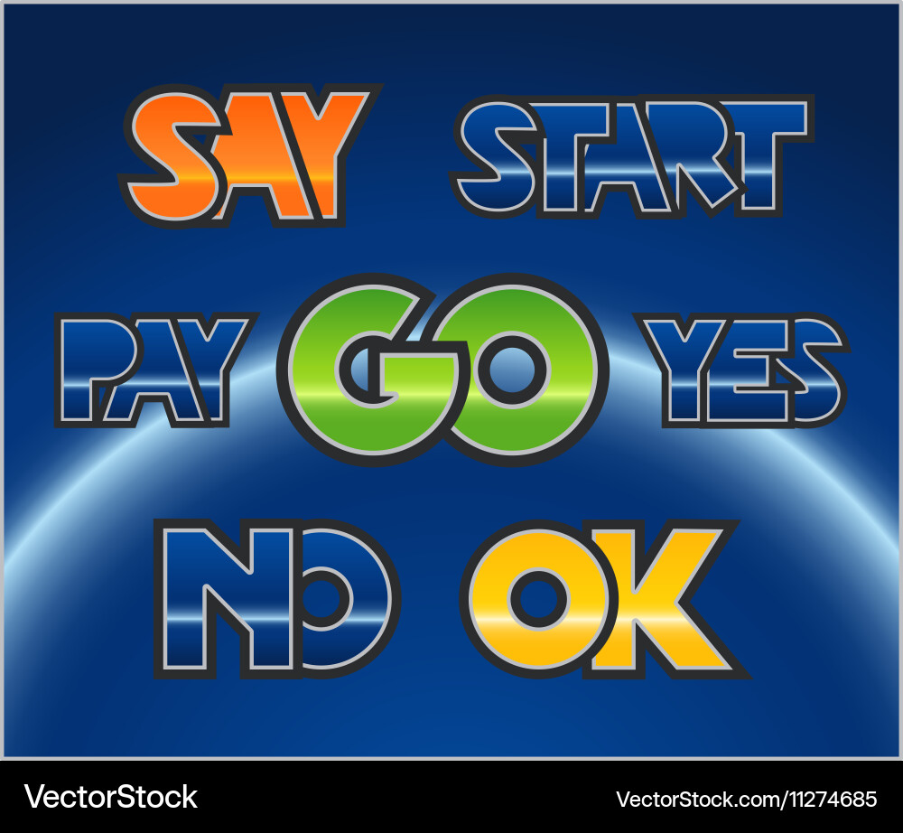 Different color words Royalty Free Vector Image