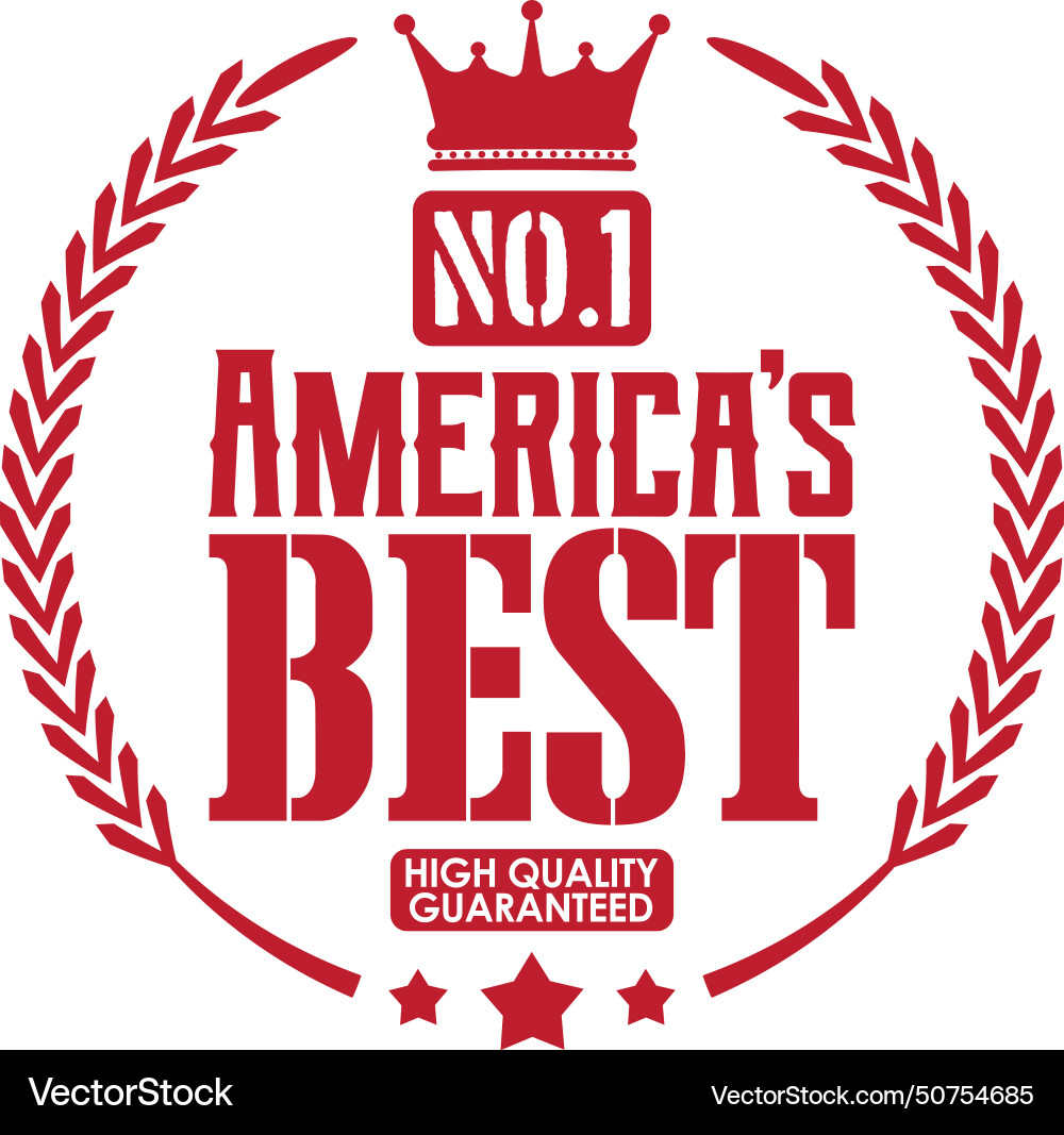 No 1 america best badge Royalty Free Vector Image