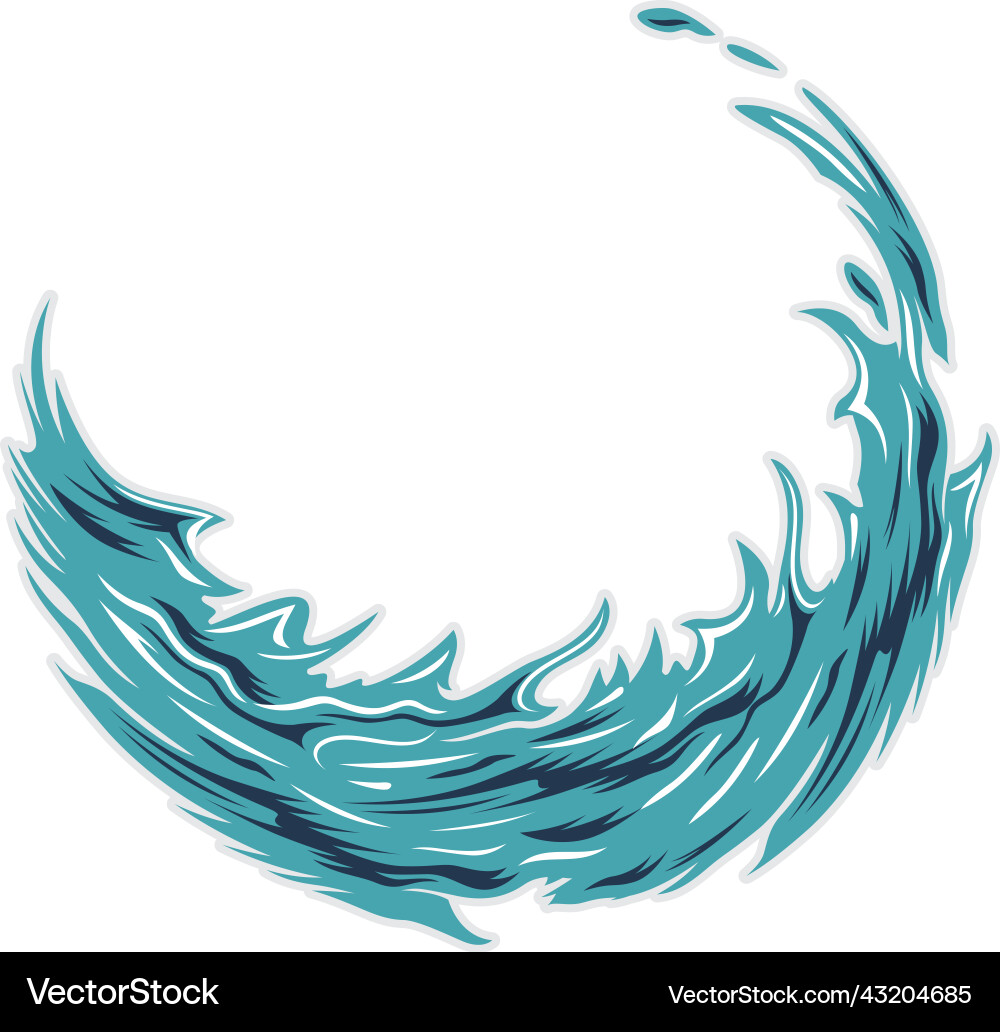 Ocean Wave Pattern Royalty Free Vector Image - VectorStock