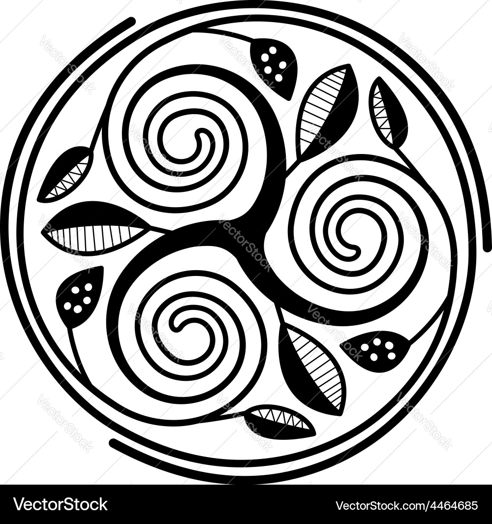 Triskele Symbol of Trinity Royalty Free Vector Image