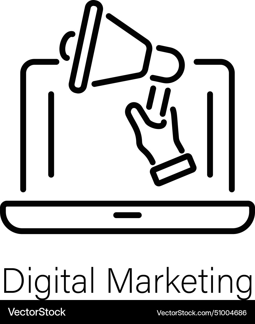 Digital marketing Royalty Free Vector Image - VectorStock