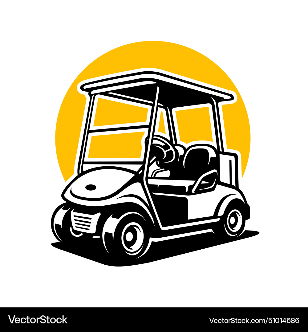 Golf Cart Silhouette Royalty Free Vector Image