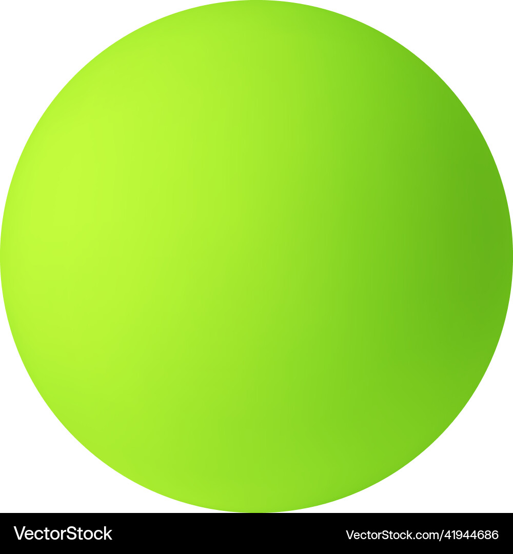 Green sphere realistic composition Royalty Free Vector Image