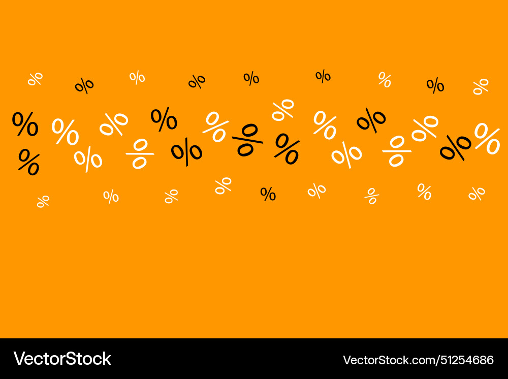 Orange sale background with border from percent – Royalty-Free Vector ...