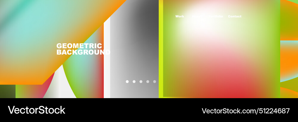 Colorful gradients with abstract geometric shapes Vector Image