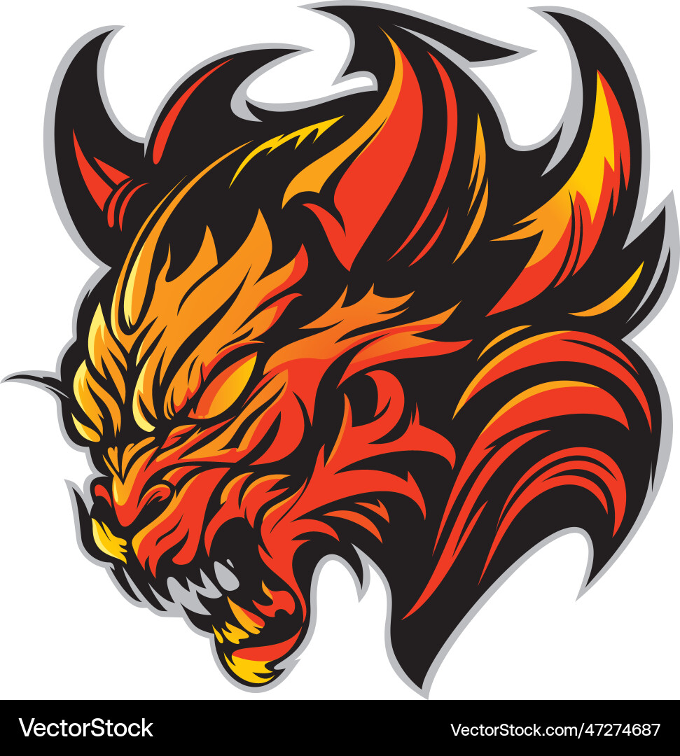 Demons head Royalty Free Vector Image - VectorStock