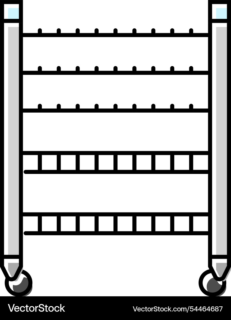 Dish rack restaurant equipment color icon Vector Image