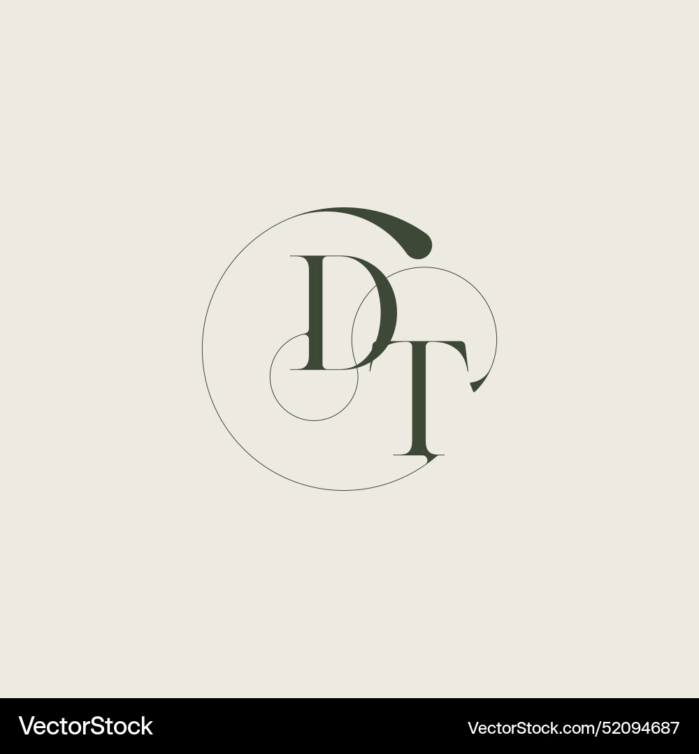 Feminine wedding style dt elegant line concept Vector Image