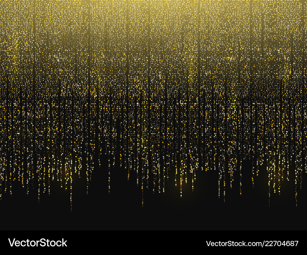 Gold Glitter Falling Sparkles Royalty Free Vector Image