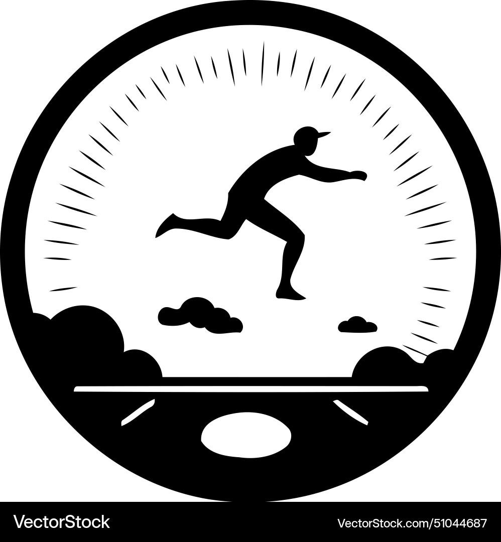 Running man logo design template modern Royalty Free Vector