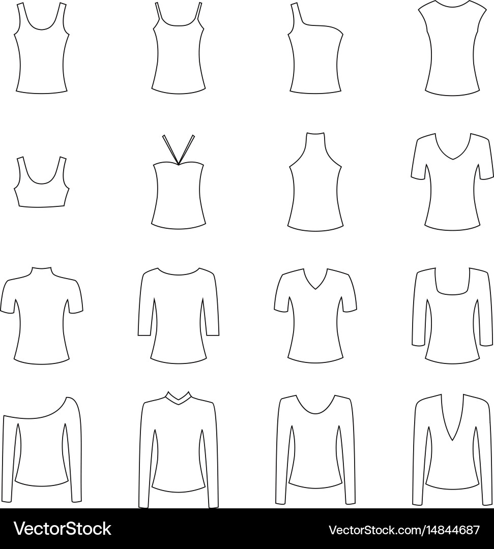 Set of clothes icons Royalty Free Vector Image