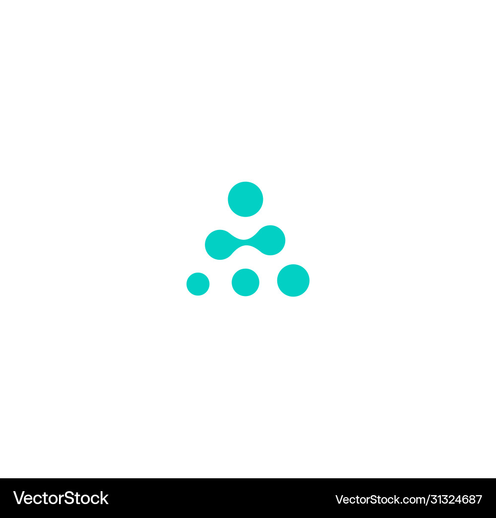 Stylized A Logo with Dots Royalty Free Vector Image