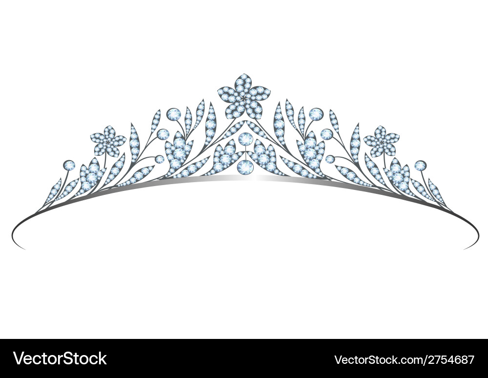 Vintage Diamond Tiara Royalty Free Vector Image