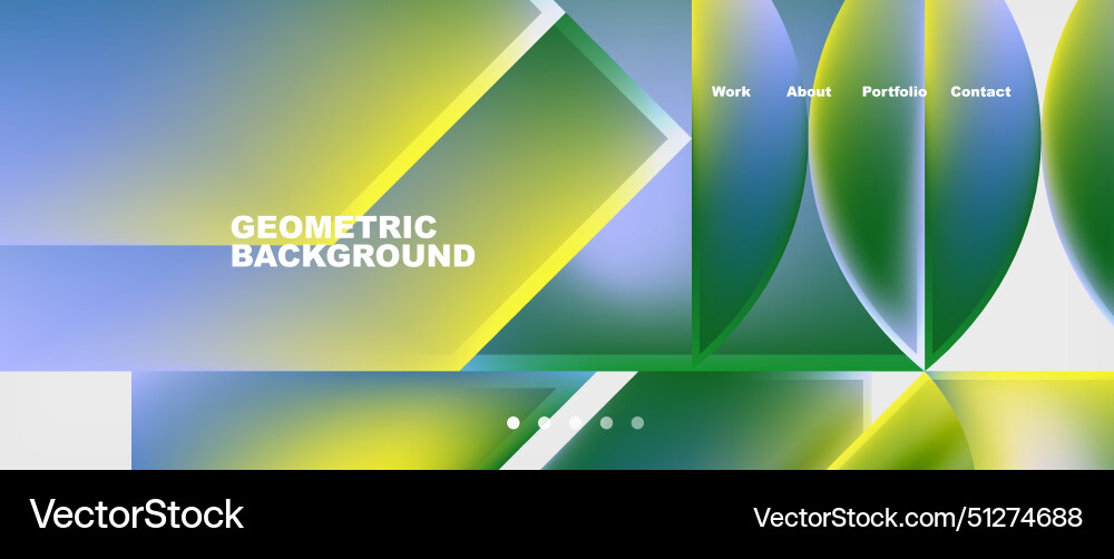 Abstract geometric shapes web design page Vector Image