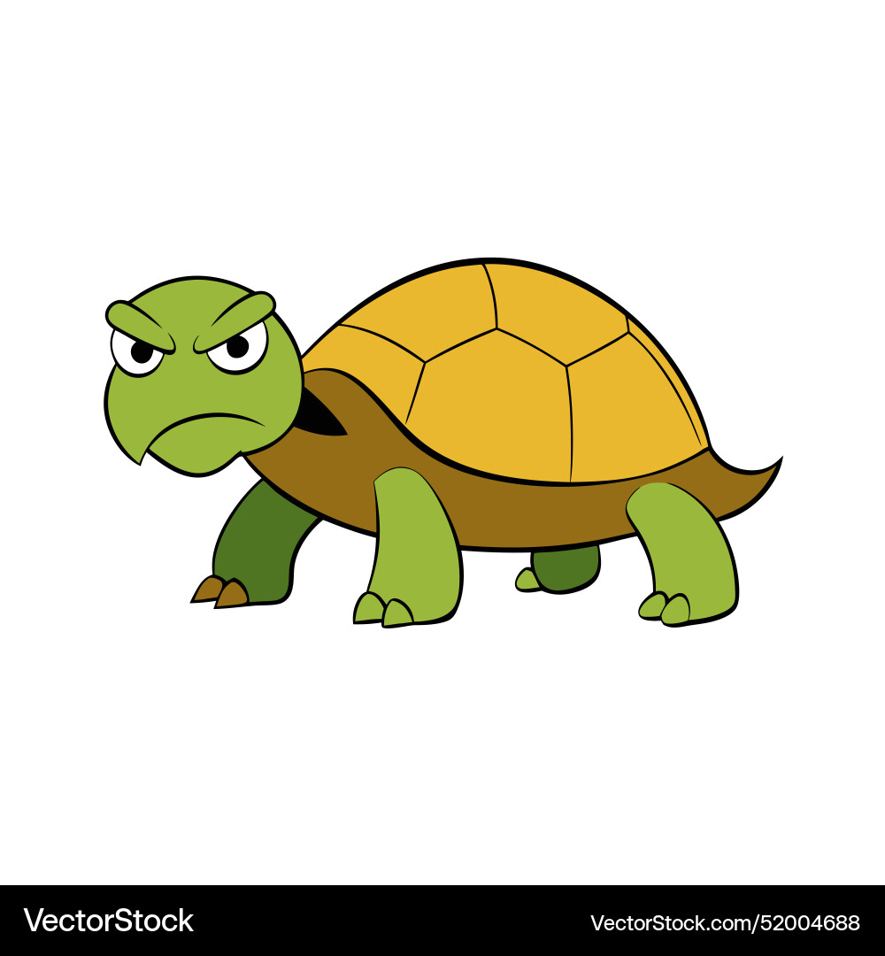 Desert tortoise turtle angry icon Royalty Free Vector Image