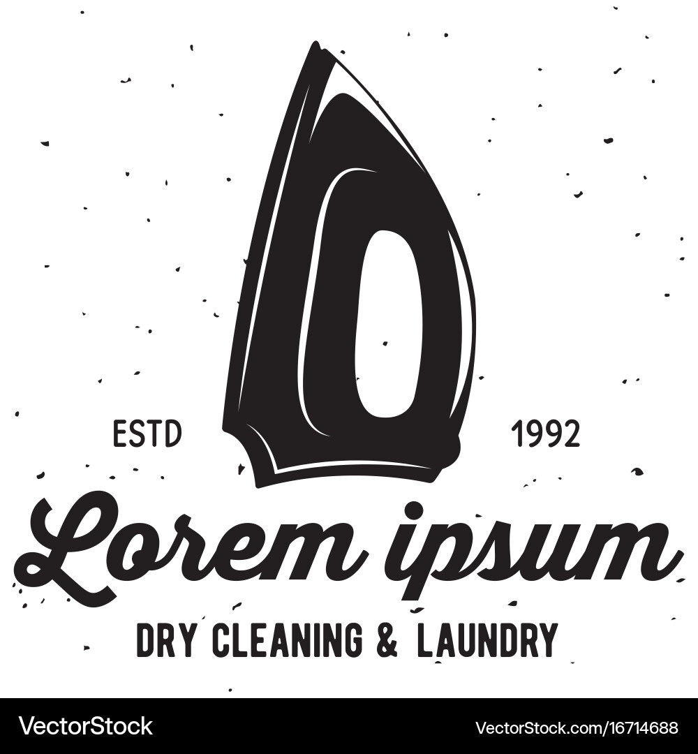 Laundry logo emblem design element Royalty Free Vector Image