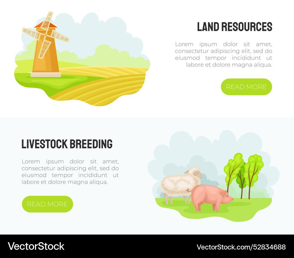 Natural resources banner design with environmental