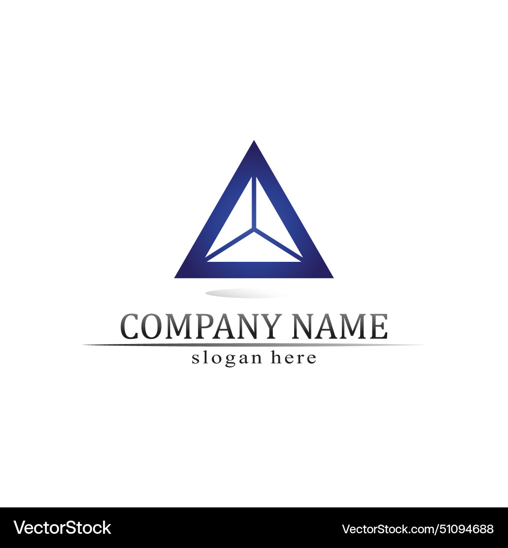 Triangle pyramid logo design and symbol egyptian Vector Image
