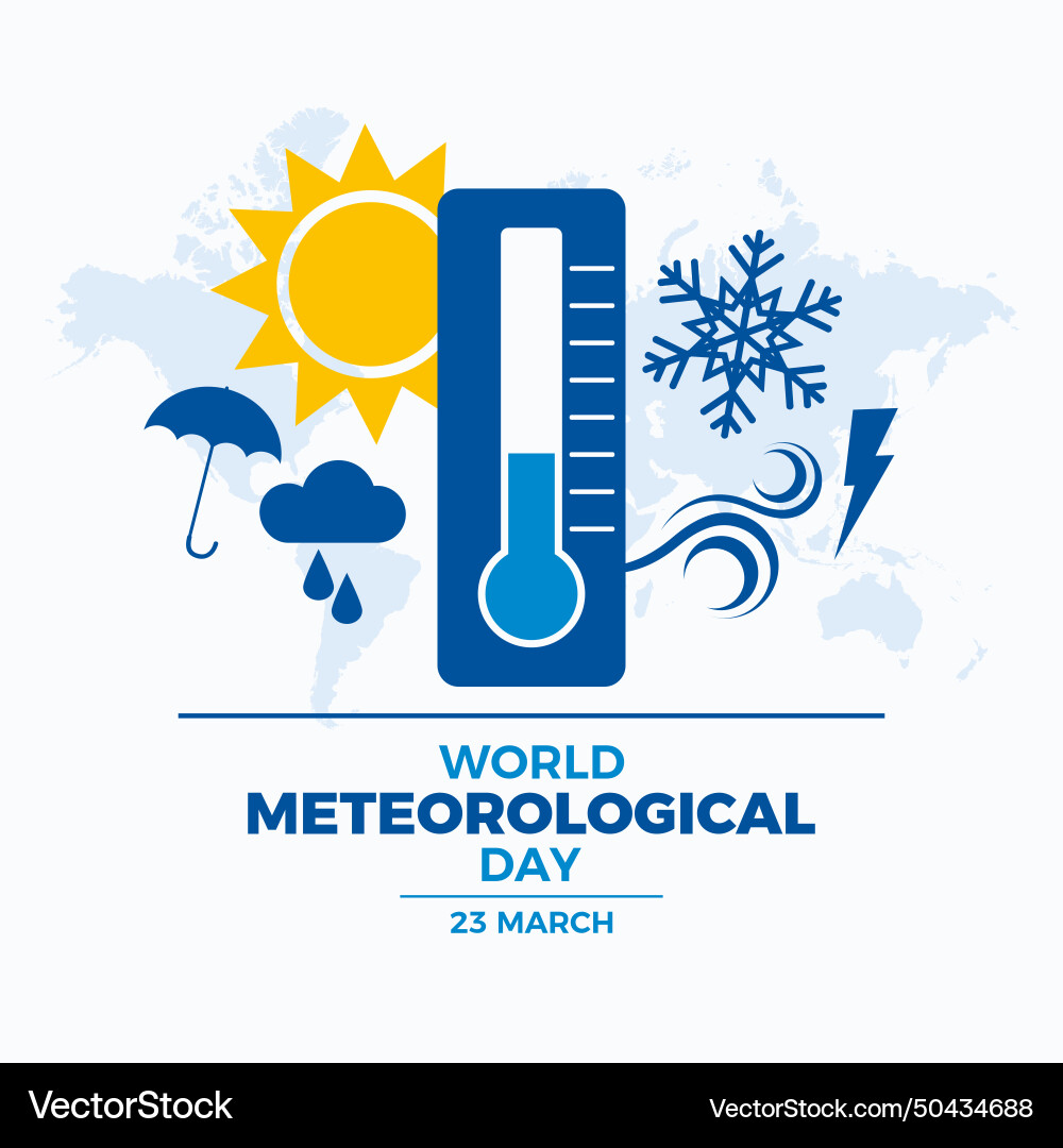 World meteorological day poster Royalty Free Vector Image