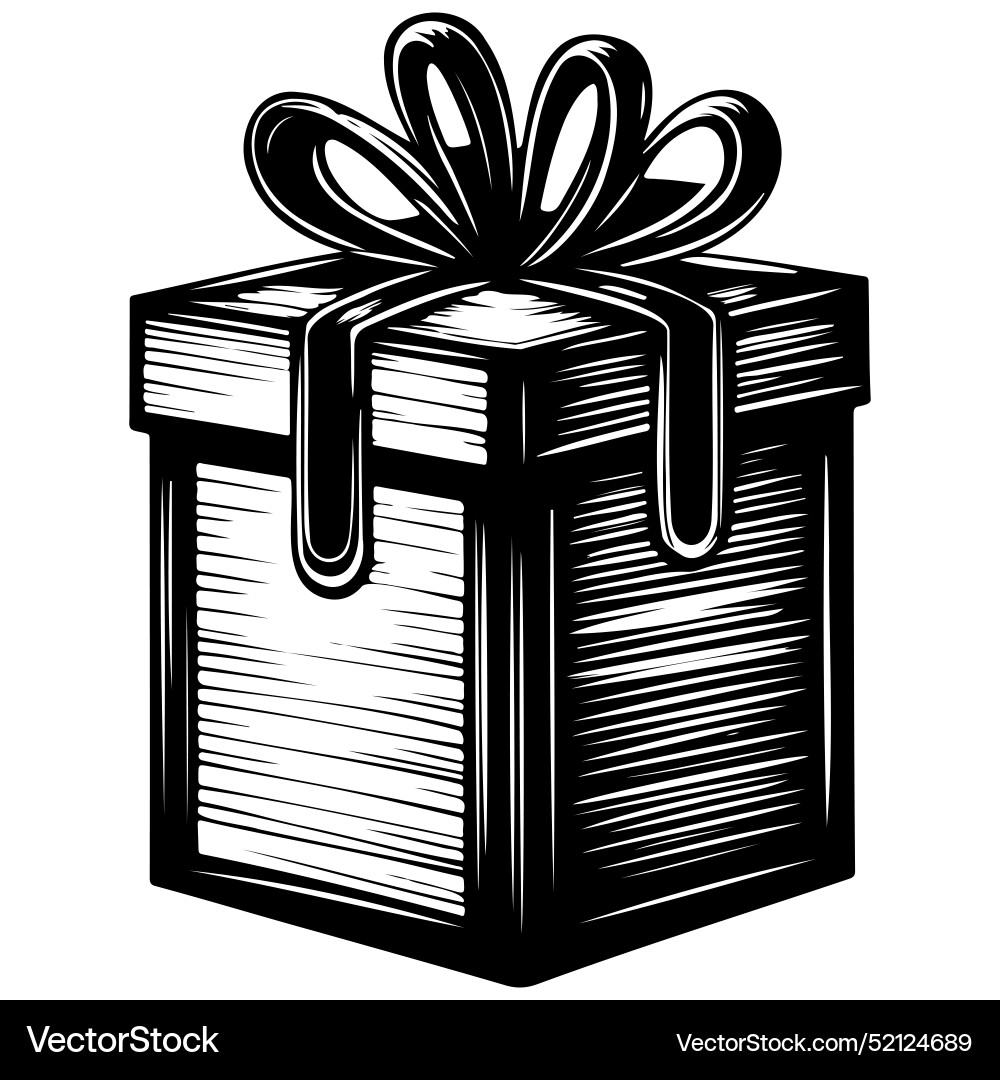 Box of hand drawn line transparent background Vector Image