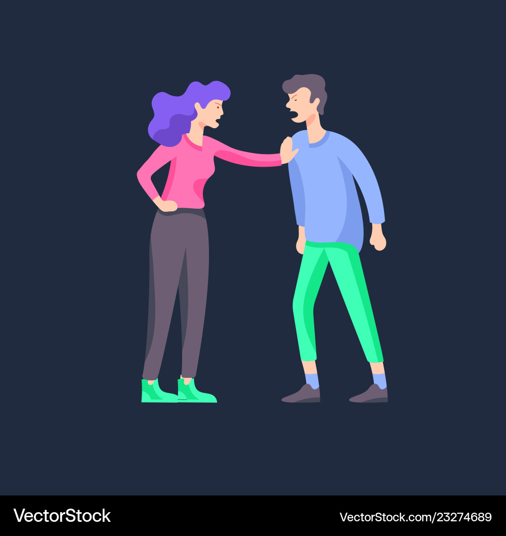 Conflict & Negative Emotions Royalty Free Vector Image